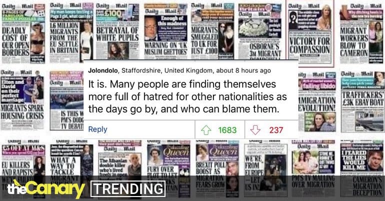 The Daily Mail is actually asking how everyone got so racist. Its own ...