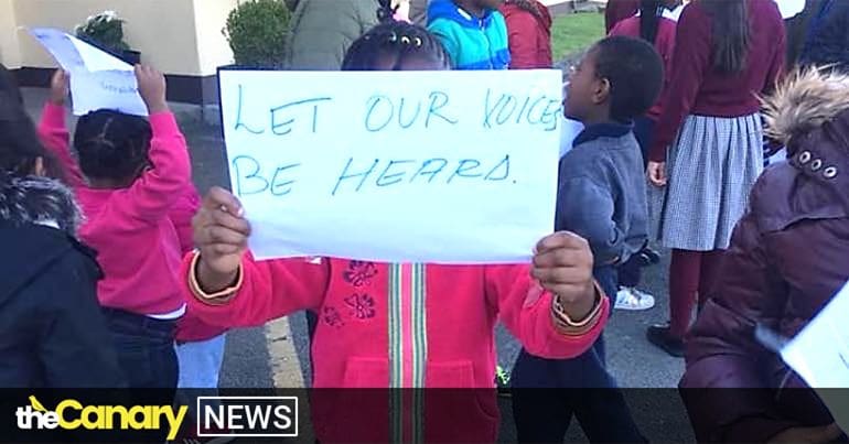 Asylum seekers in Ireland have staged a protest against their treatment ...