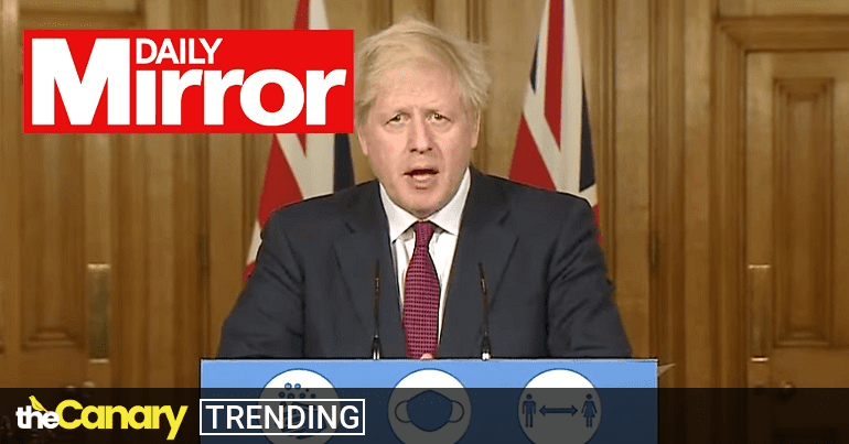 Now a Mirror editor is pushing the 'poor Boris Johnson' line - Canary