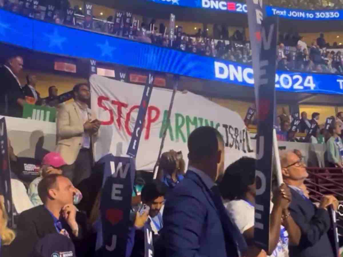 Chaos at the DNC as peaceful protesters face violence from DEMOCRATS ...