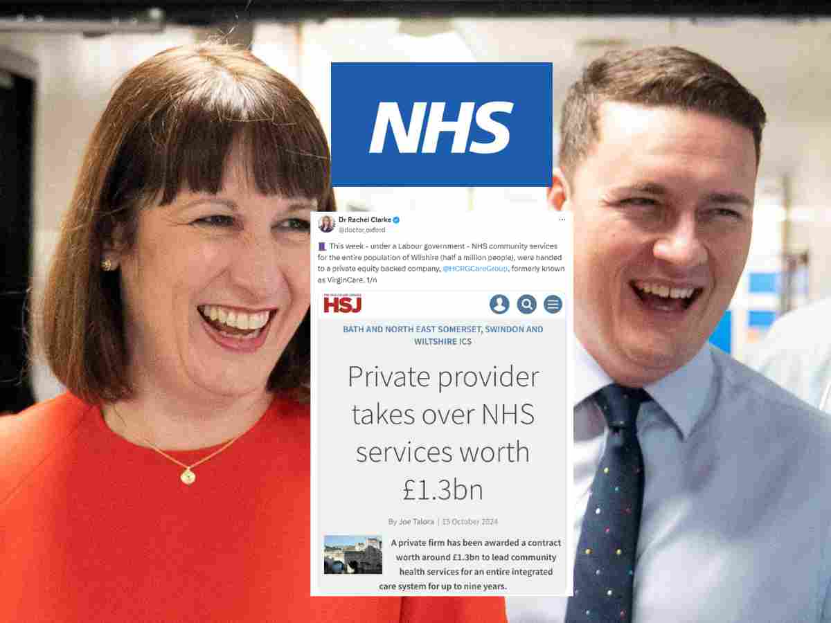 Labour just oversaw a £1.3 BILLION SELL-OFF of NHS services to a ...