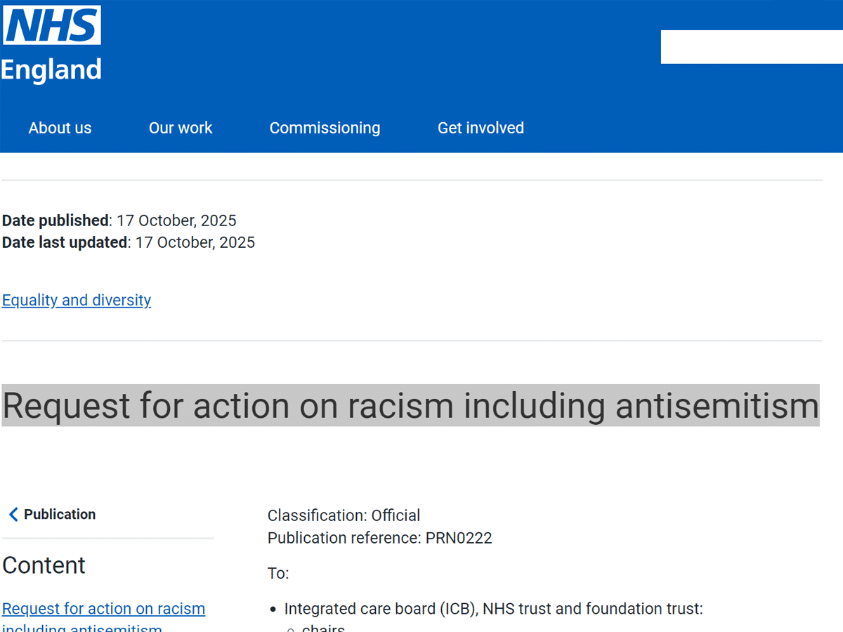 NHS England orders staff to take pro-Israel ‘antisemitism’ training