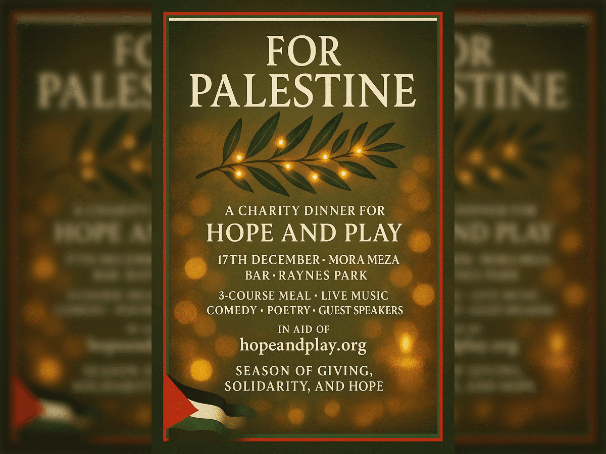 Palestine charity dinner in South London — funds for Gaza children - Canary
