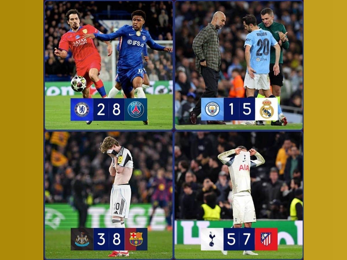 Champions League elimination for 4 English teams in one night