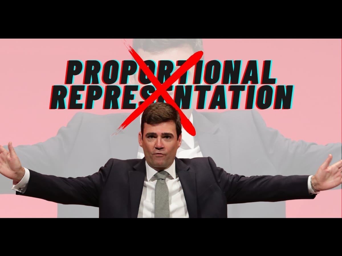Burnham WON'T back proportional representation this parliament - Canary